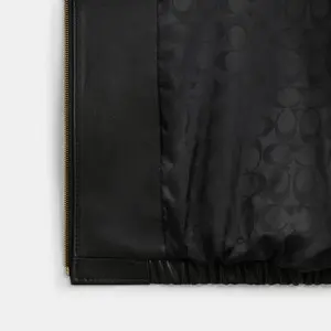 COACH Heritage C Plaque Leather Jacket