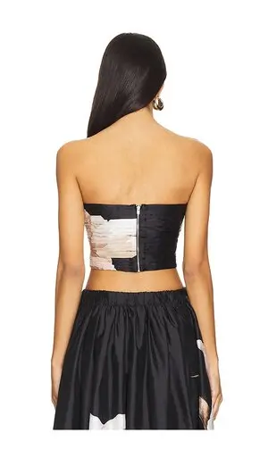 Hemant & Nandita Ruched Bustier - Black
