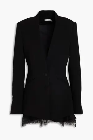 Simkhai Allie Lace-trimmed Cady Blazer - Black