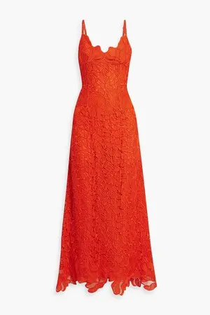 Simkhai Phoenix Guipure Lace Maxi Dress - Orange