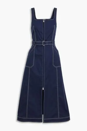 Simkhai SIMKHAI Manson Belted Midi Dress - Navy
