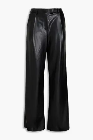 Simkhai Novia Pleated Straight-leg Pants - Black