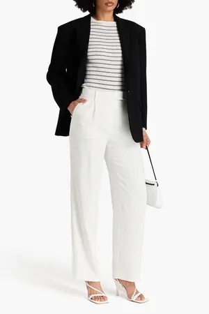 Simkhai Novia Pleated Straight-leg Pants - Ivory