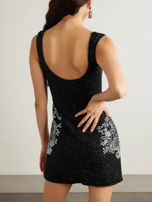sequin damask mini dress Damask Sequin Deep V Mini Dress