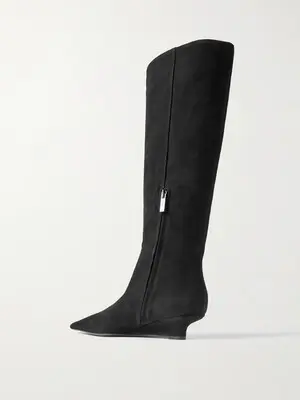 TOTEME Sharp Suede Knee Boots
