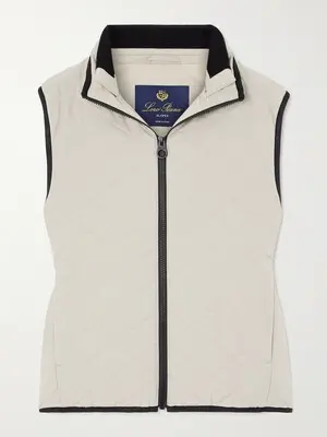 Loro Piana Rocky Quilted Shell Vest - Neutrals