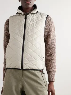 Loro Piana Rocky Quilted Shell Vest - Neutrals