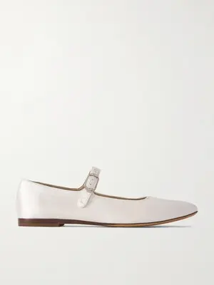Le Monde Beryl Satin Mary Jane Ballet Flats