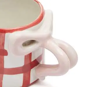 DAMSON MADDER Gingham Bow Mug