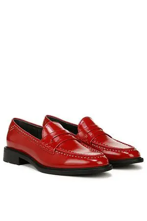 Franco Sarto Eden Studded Loafers - Red