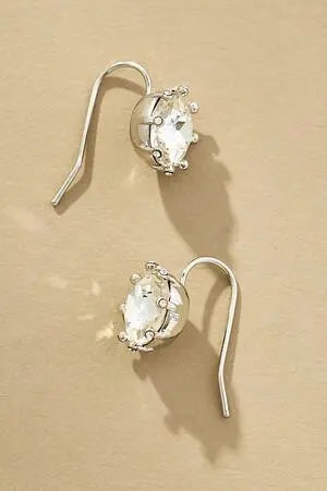 Anthropologie Eight-prong Crystal Earrings - Silver