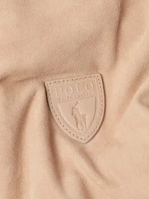 Polo Ralph Lauren Reversible Logo-appliquéd Suede And Shell Overshirt - Neutrals