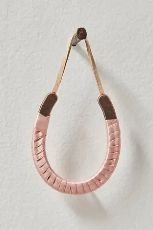 Free People Free People Mini Wrapped Horseshoe Ornament Ballet Pink Ribbon