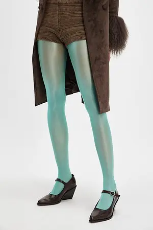 LECHERY® LECHERY® Lustrous Silky Shiny 20 Denier Tights Greyed Olive