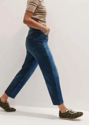 ME+EM Two-tone Straight Crop Jean