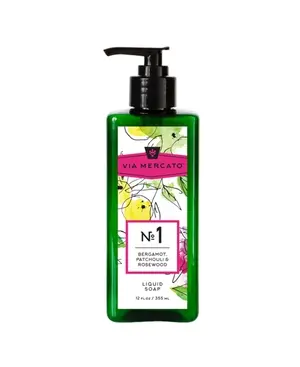 EUROPEAN SOAPS Via Mercato Liquid Hand Soap - Bergamot,patchouli  Rosewood