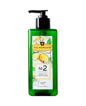 EUROPEAN SOAPS Via Mercato Liquid Hand Soap - No 2,green Tea  White Musk