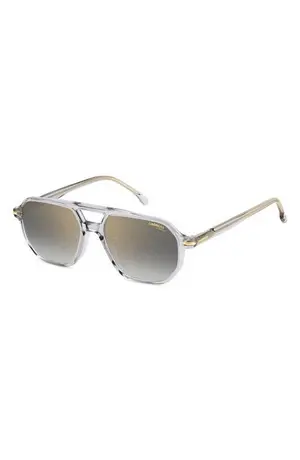 Carrera Eyewear 54mm Octagon Sunglasses - Grey Gold/ Grey Sf Gd Sp