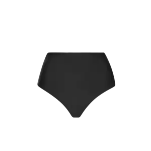 ANSEA Reversible High Waist Bikini Bottom - Black/white