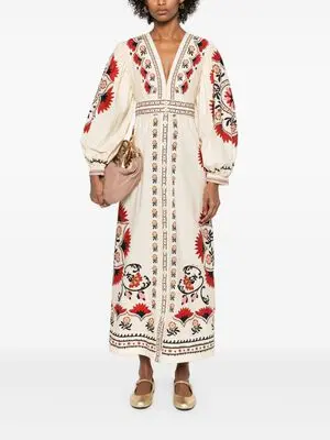 Farm Rio Mandala Maxi Dress - Neutrals