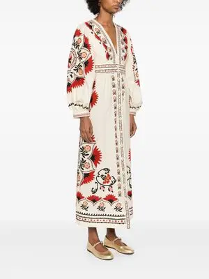 Farm Rio Mandala Maxi Dress - Neutrals