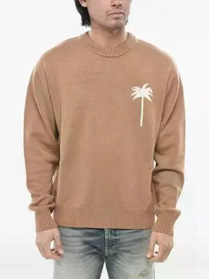 Palm Angels Palms Knit Sweater - Neutrals