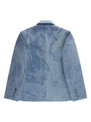CEEC Laser-cut Denim Blazer