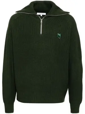 Maison Kitsuné Zip-collar Jumper