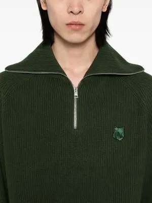 Maison Kitsuné Zip-collar Jumper