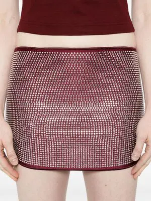 Oseree Crystal-embellished Mini Skirt