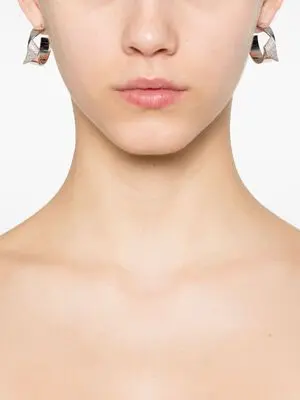 Eddie Borgo Pavé Folded Hoop Earrings
