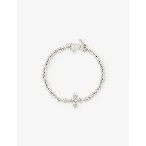 Emanuele Bicocchi Cross Pendant Sterling Bracelet - Silver