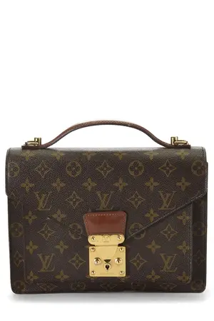 LOUIS VUITTON Monceau Monogram Canvas Satchel - Brown