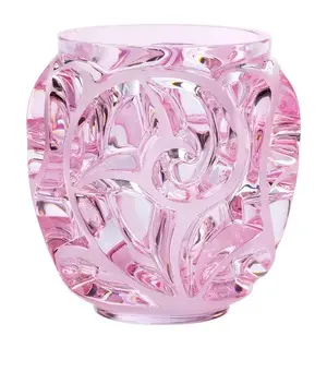 Lalique Crystal Rose Nebula Tourbillons Vase
