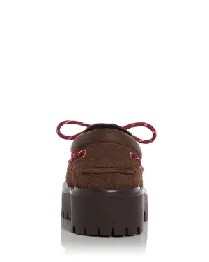 Jeffrey Campbell Crushed Lug Platform Loafers - Brown Suede
