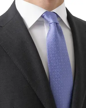 Eton Floral Printed Silk Tie - Purple