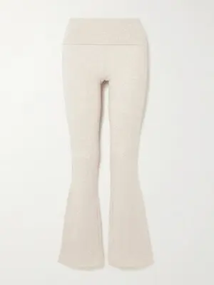 SKIMS Stretch-cotton Jersey Foldover Pants - Neutrals