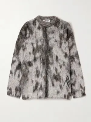 Attico Brushed Knitted Sweater - Gray