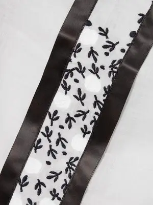 BODE Lattice Sprig Embroidered Cotton Blouse
