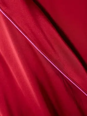 Skin Joy Piped Silk-satin Robe