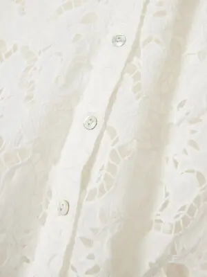 Farm Rio Broderie Anglaise Cotton Shirt