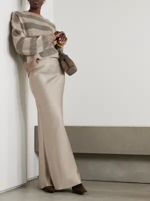 Brunello Cucinelli Cady Maxi Skirt - Neutrals