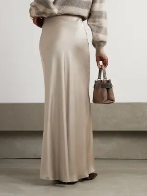 Brunello Cucinelli Cady Maxi Skirt - Neutrals