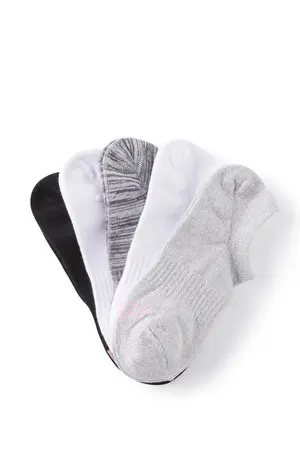 Cotton:on Active Body Low Cut Sneaker Socks 5 Pack Grey Scale