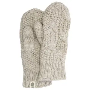 NIRVANNA DESIGNS Side Cable Knit Mittens - Linen