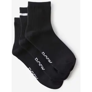 Cotton:on Active Body Mid Crew Socks 3-pack - Black