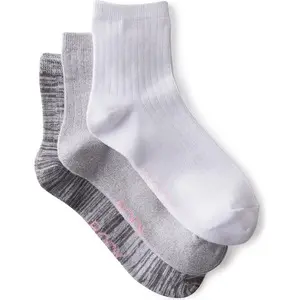 Cotton:on Active Body Mid Crew Socks 3-Pack Greyscale