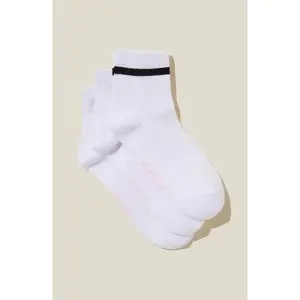 Cotton:on Active Body Mid Crew Socks 3-pack - White
