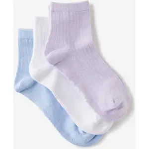 Cotton:on Active Body Mid Crew Socks 3-pack - Windsurfer Purple Rose