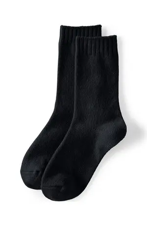 LANDS' END Lands' End CashTouch Crew Socks Black